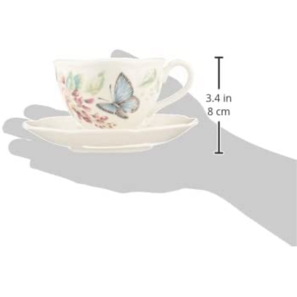 Dining | Lenox Porcelain Meadow Cup And Saucer 13 Lb Blue Butterfly ...